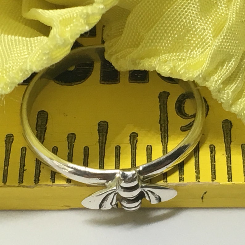 Dainty Bee Ring Handmade in USA 925 Sterling Silver Honey | Etsy
