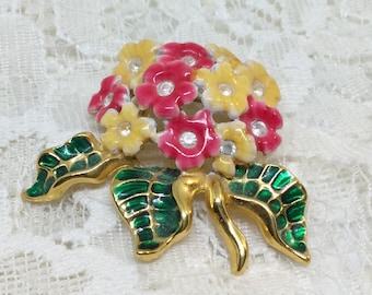 Vintage Interchangeable Joan Rivers Enamel Flower Brooch/pin - Etsy