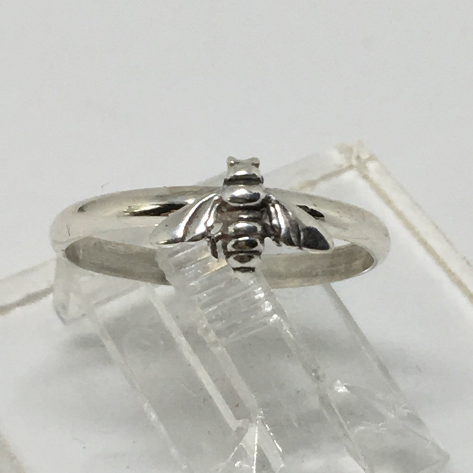 Dainty Bee Ring Handmade in USA 925 Sterling Silver Honey | Etsy