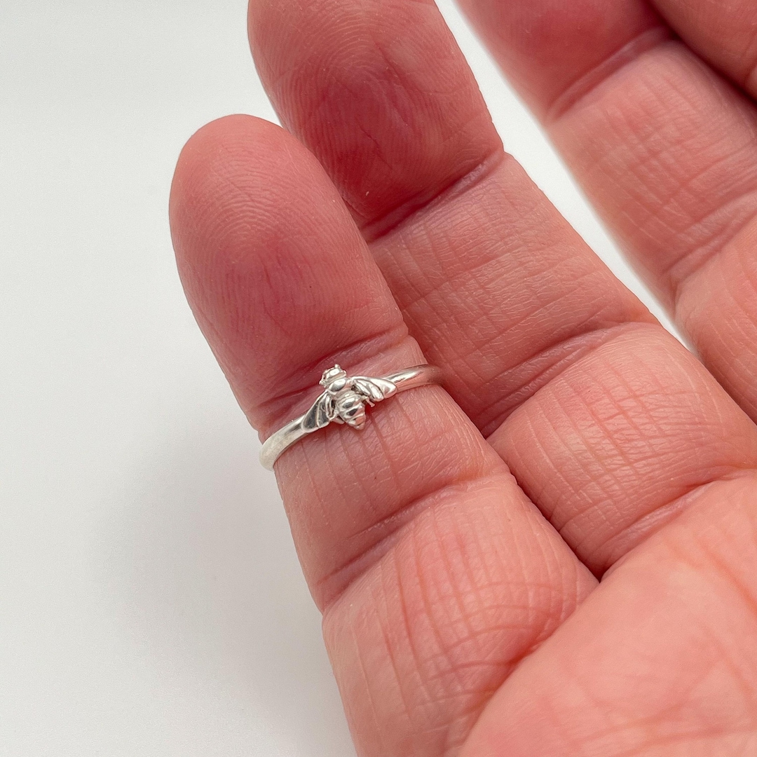 Dainty Bee Ring, Handmade in USA, 925 Sterling Silver, Honey Bee - Etsy