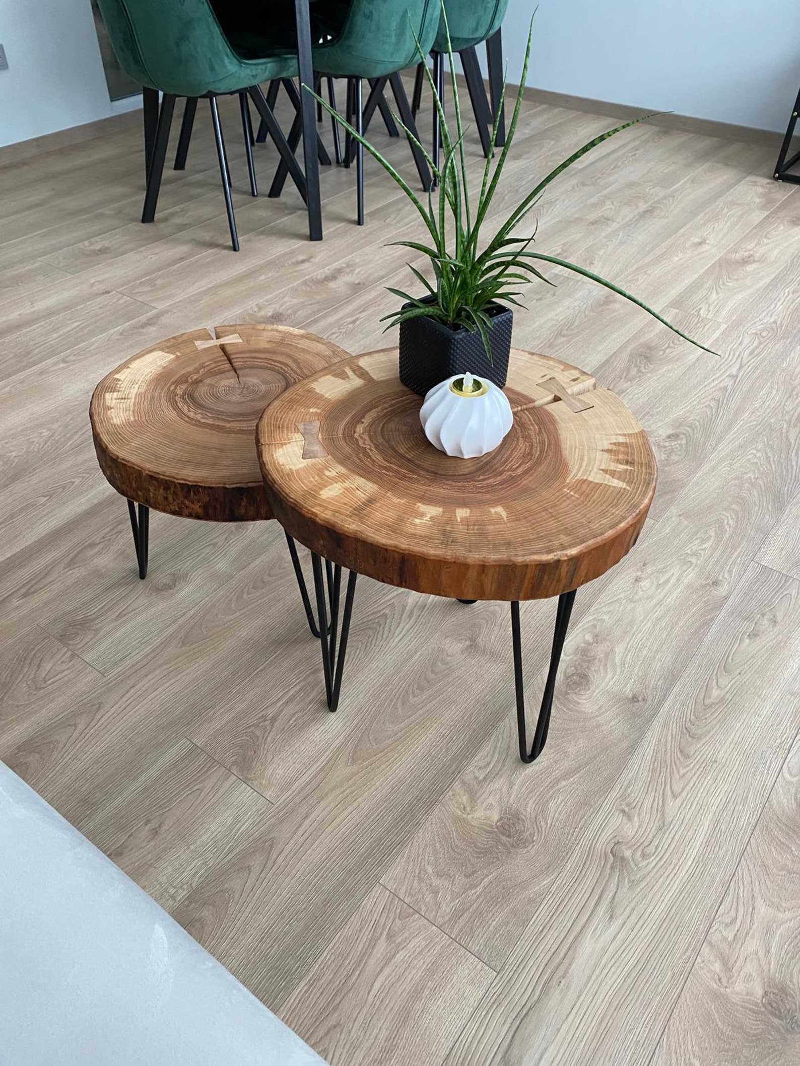 Set of 2 Large 20 Solid Log Coffee Tables Wooden Slices - Etsy