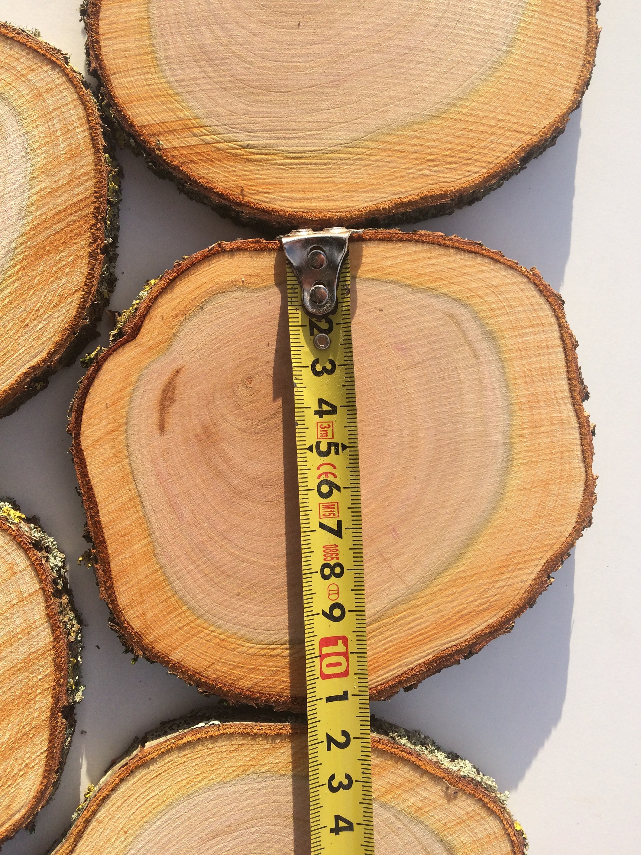 5 stuks houten cirkels houten plakjes rustieke stukjes hout | Etsy