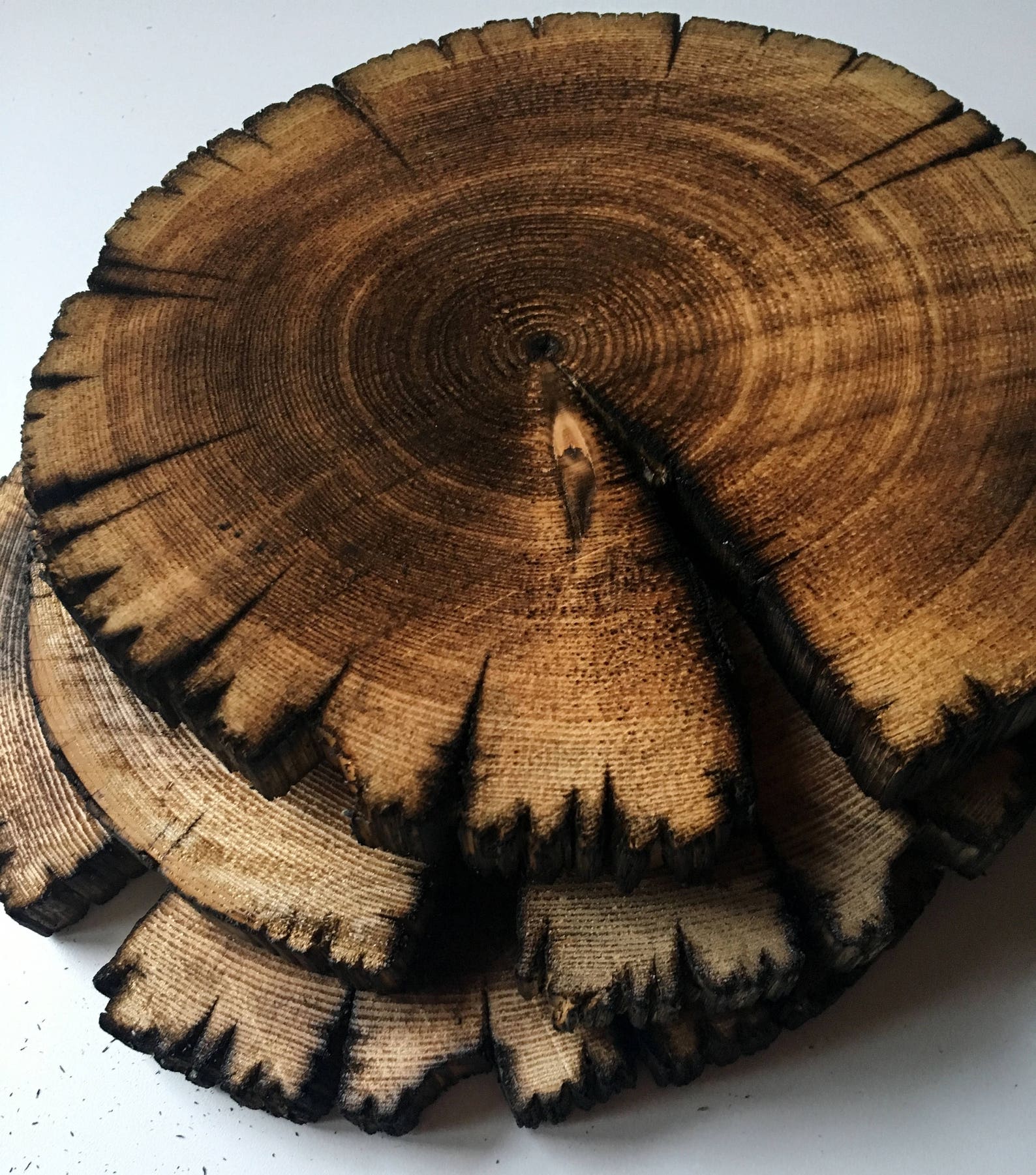 3 PCS Burnt Discs Wooden Circles Table Decorations Burnt | Etsy