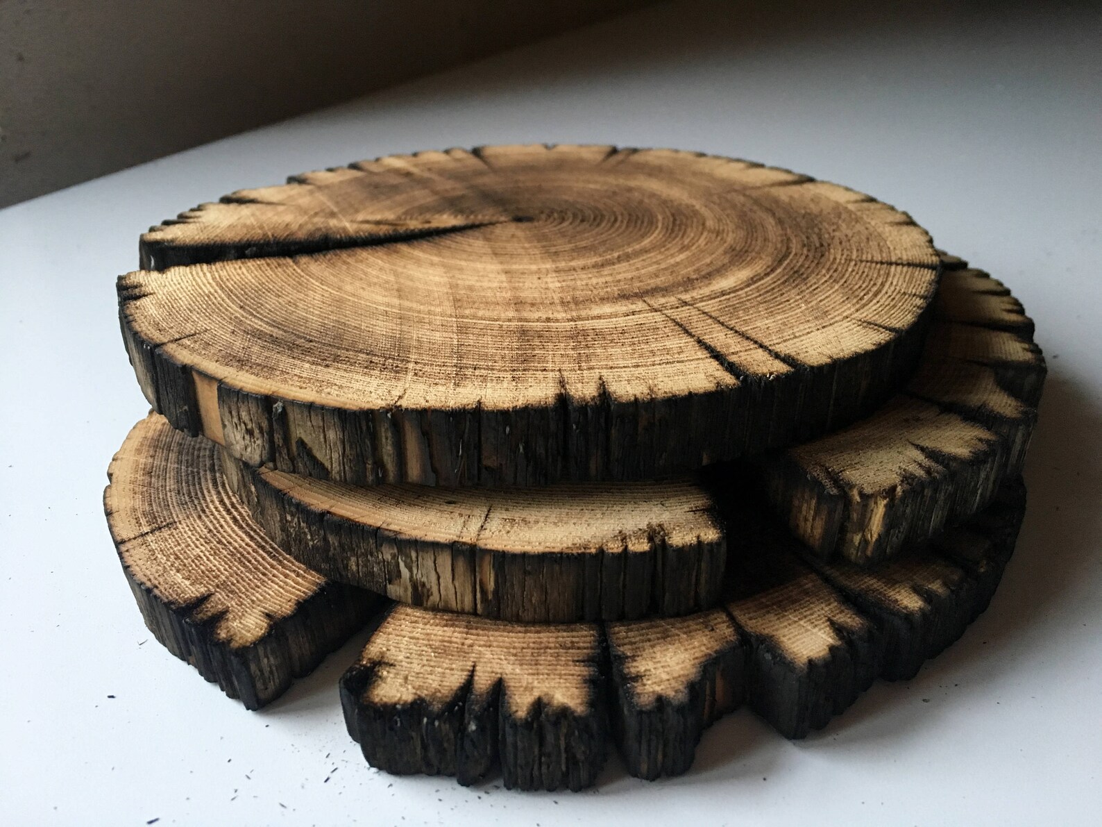 3 PCS Burnt Discs Wooden Circles Table Decorations Burnt - Etsy