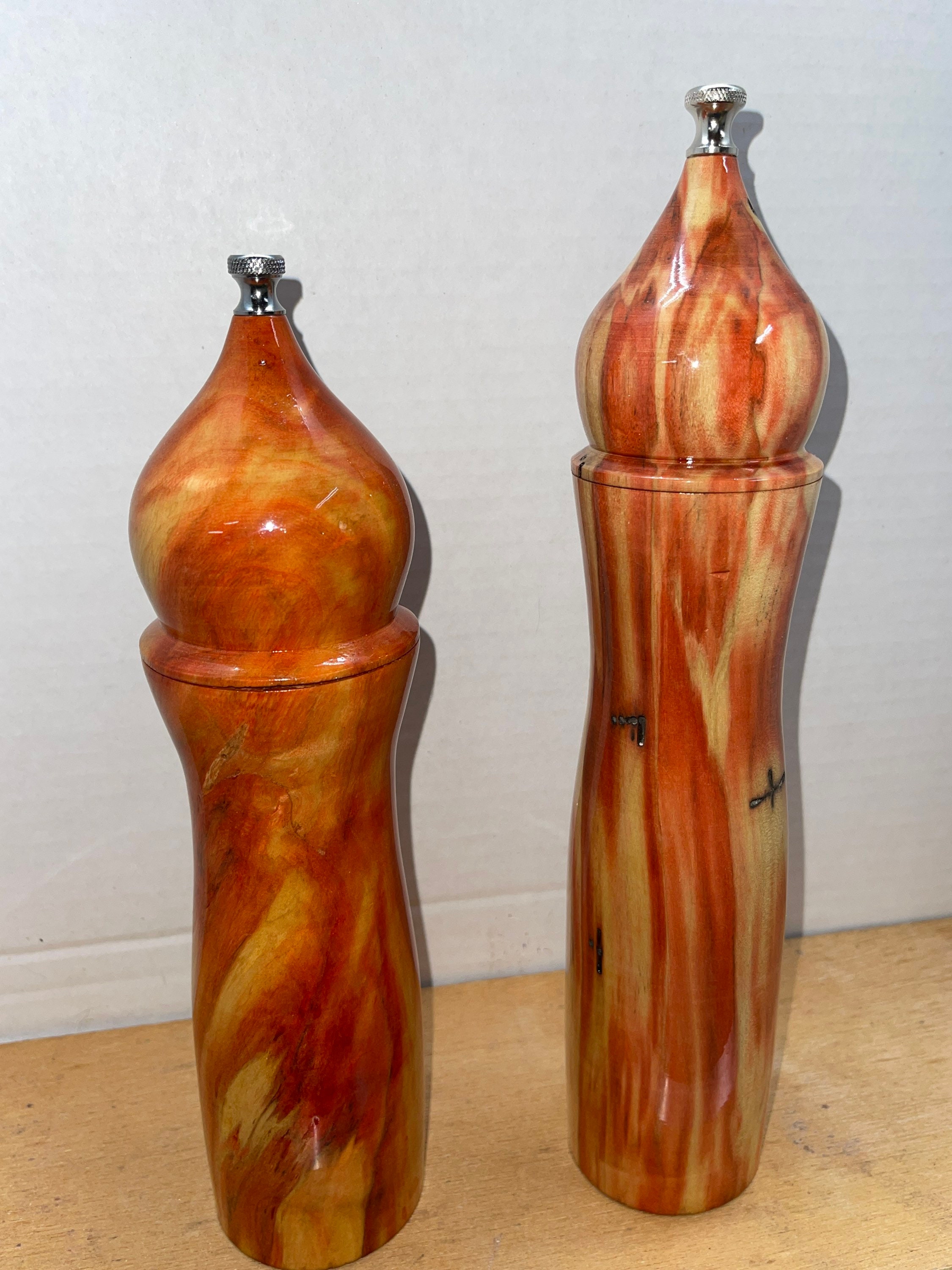 Amazing Handmade Flame Box Elder Salt and Pepper Mill Set - Etsy