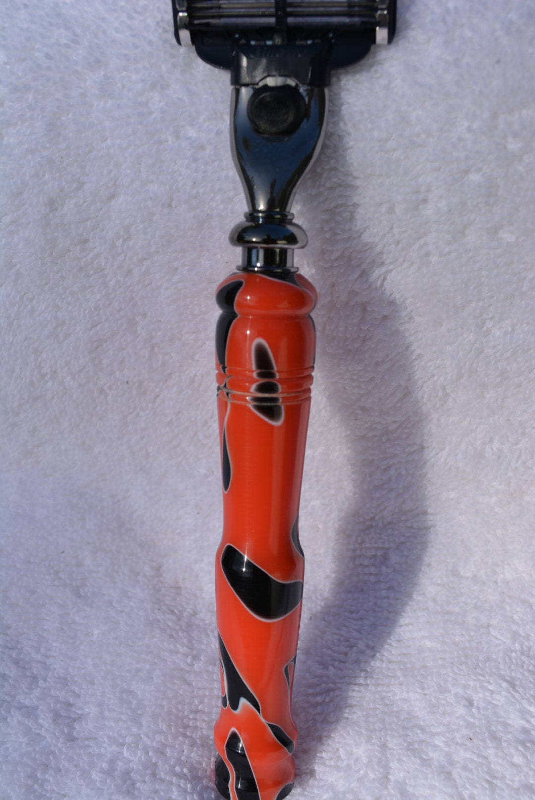 Beautiful Handmade Long Designer Razor Called "the Biker" Mach3/venus ...