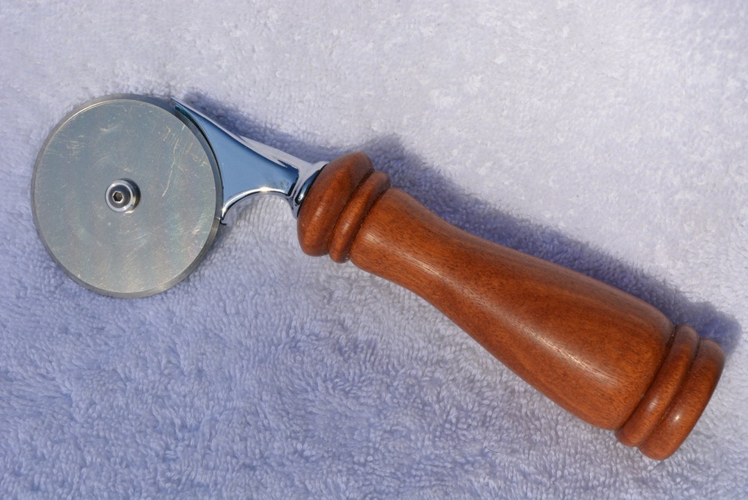 Awesome African Mahogany Wood Pizza Cutter - Etsy
