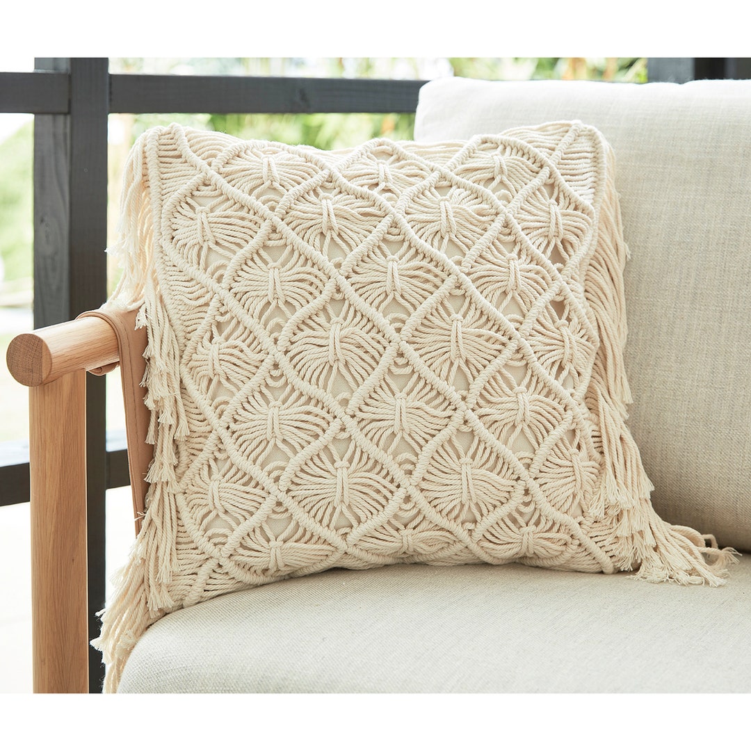 Macrame Handmade Cushion Cover - Etsy