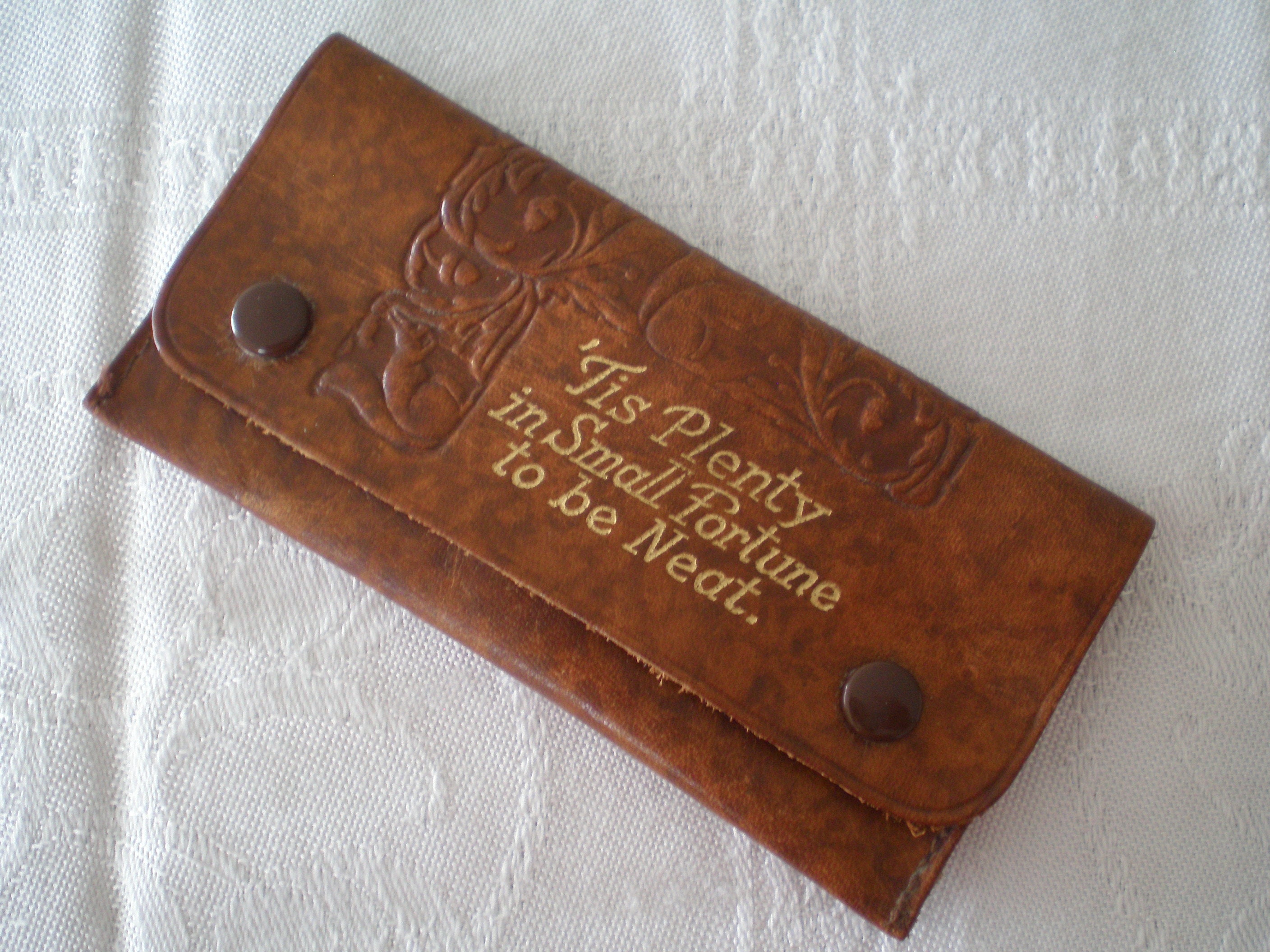 Vintage Collectable 1950s Brown Mottled Leather Sewing - Etsy