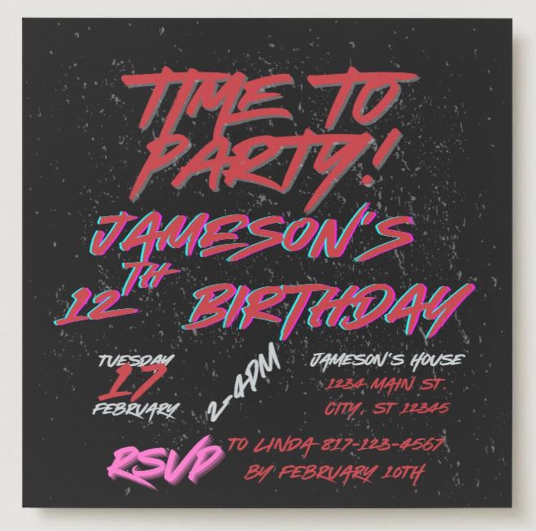 Simple Colorful Birthday Invite, Boys Upbeat Party, Invitations ...