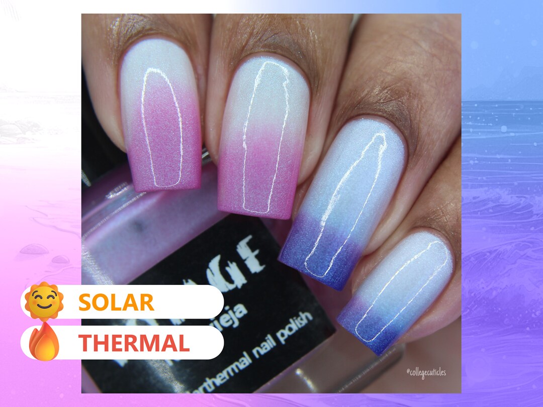 Solarthermal Mood Changing Indie Nail Polish [torrevieja] Pink Purple ...