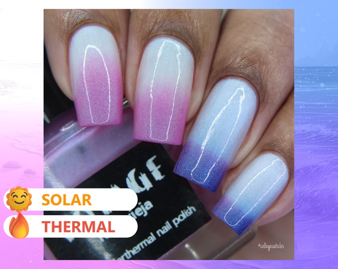 Solarthermal Mood Changing Indie Nail Polish [torrevieja] Pink Purple ...