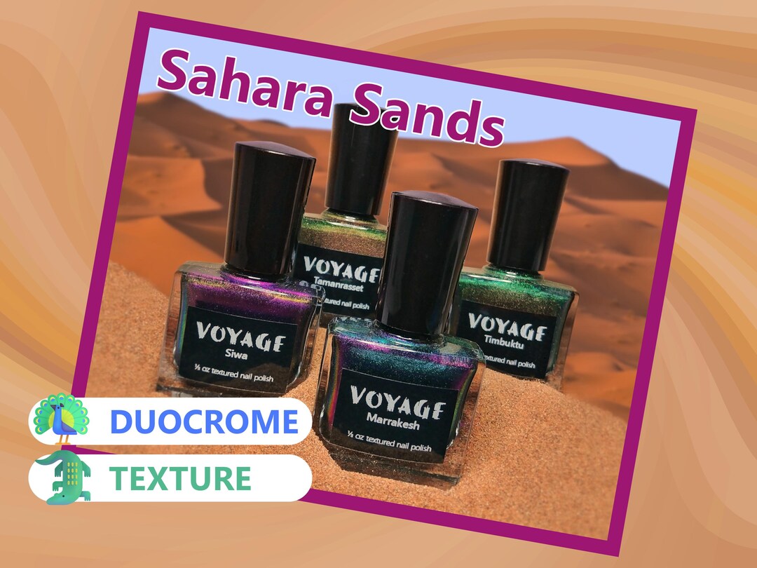Sahara Sands: Textured Multichrome Indie Nail Polish Set, Pink Gold ...