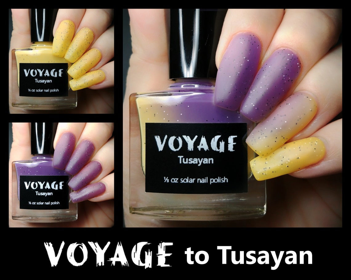 Tusayan Solar UV Reactive Unique Nail Polish Yellow Brown - Etsy