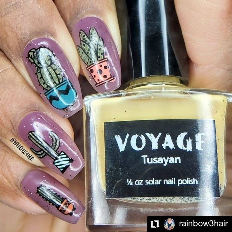 Tusayan Solar UV Reactive Unique Nail Polish Yellow Brown - Etsy