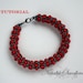 Beading Tutorial, Red Bracelet, Jewelry Tutorial, Bead Pattern PDF ...