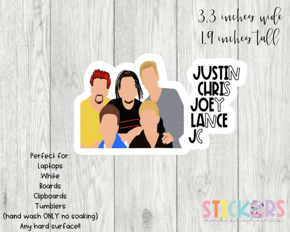 NSYNC Hand-drawn Sticker NSYNC Name Sticker Teacher | Etsy