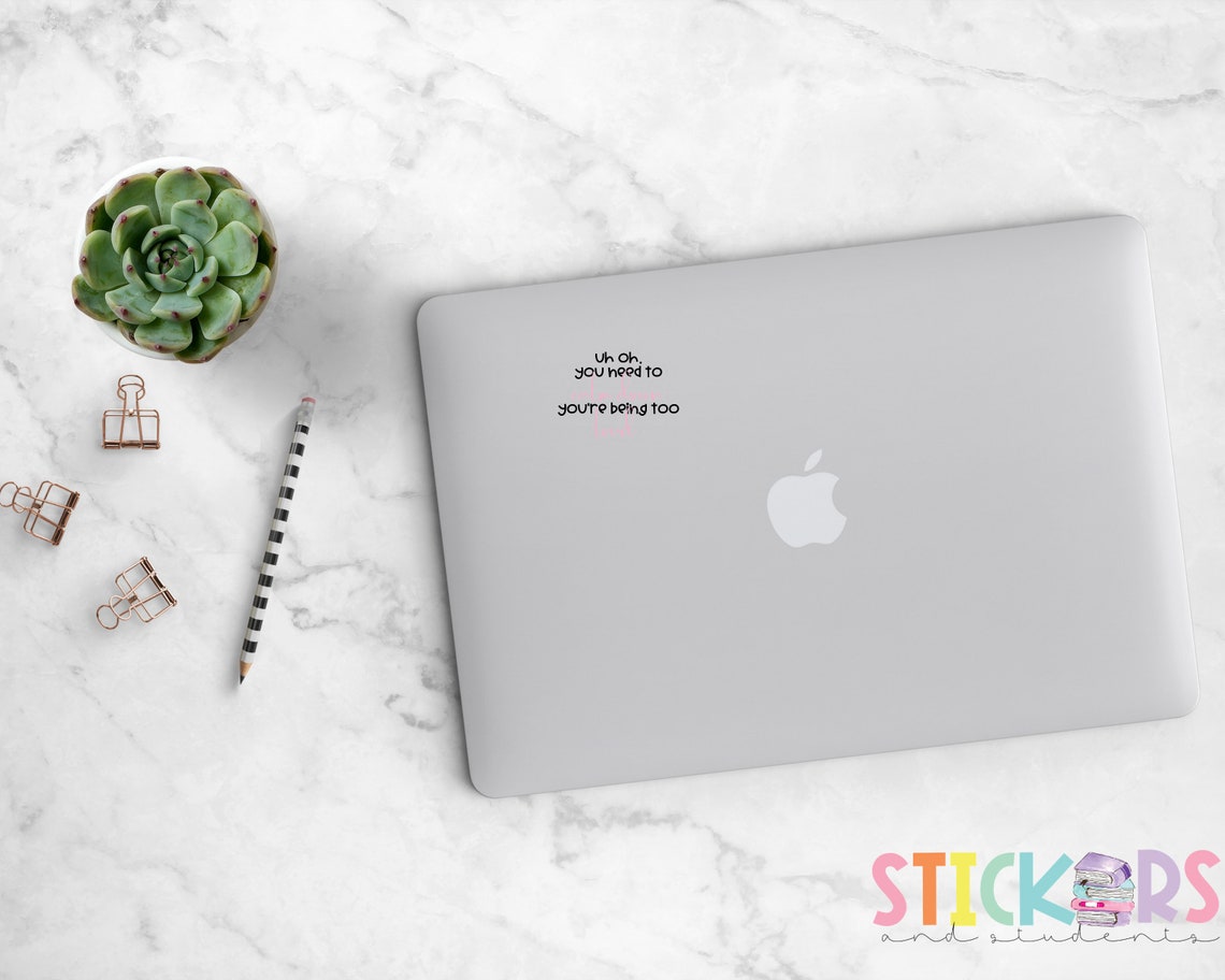 You Need to Calm Down, You're Being Too Loud Teacher Sticker * Matte ...