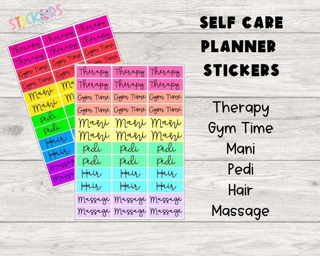 Self Care Planner Stickers Teacher Stickers Planner - Etsy