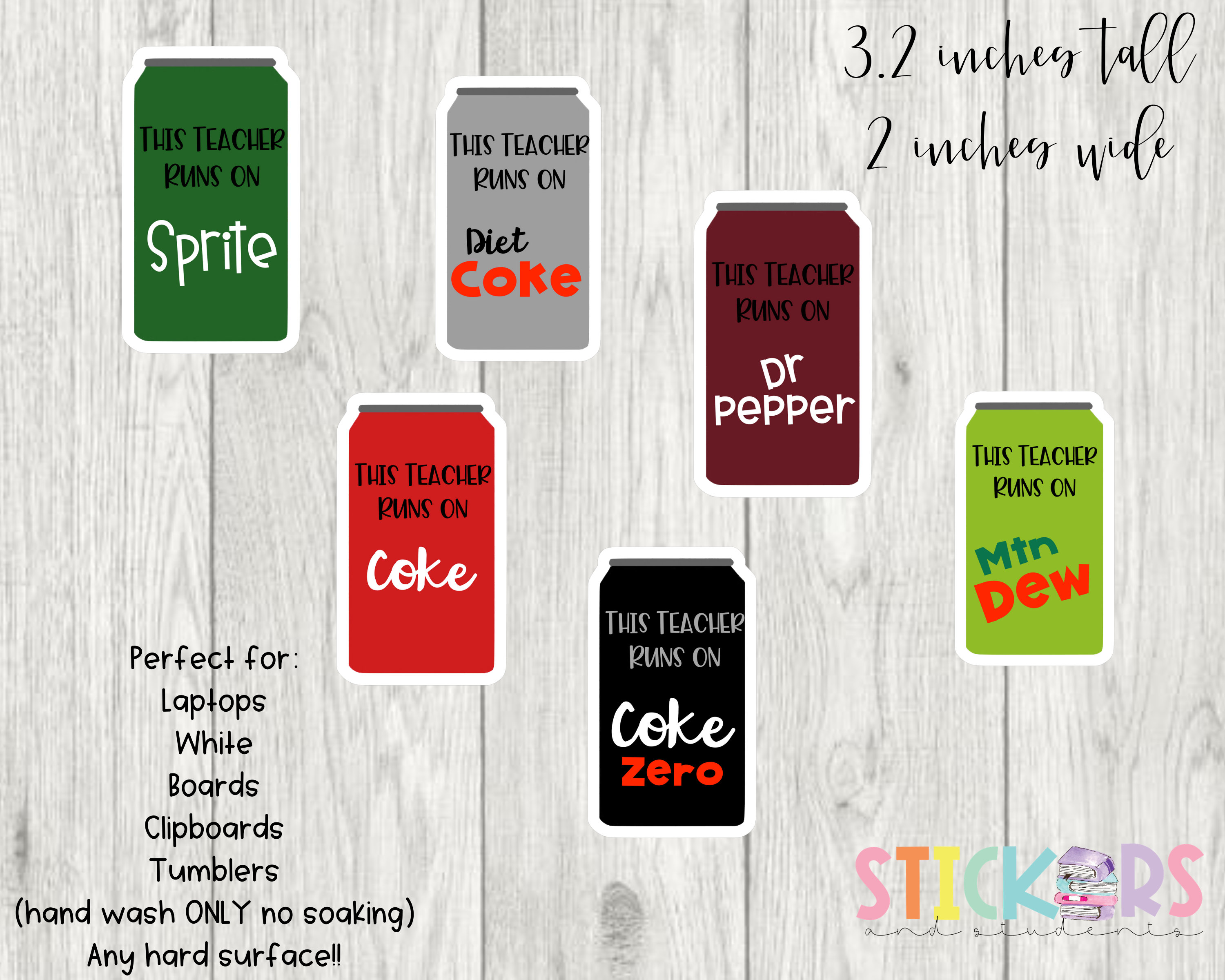 This Teacher Runs on Diet Coke Coke Zero Mtn Dew Sprite Dr | Etsy