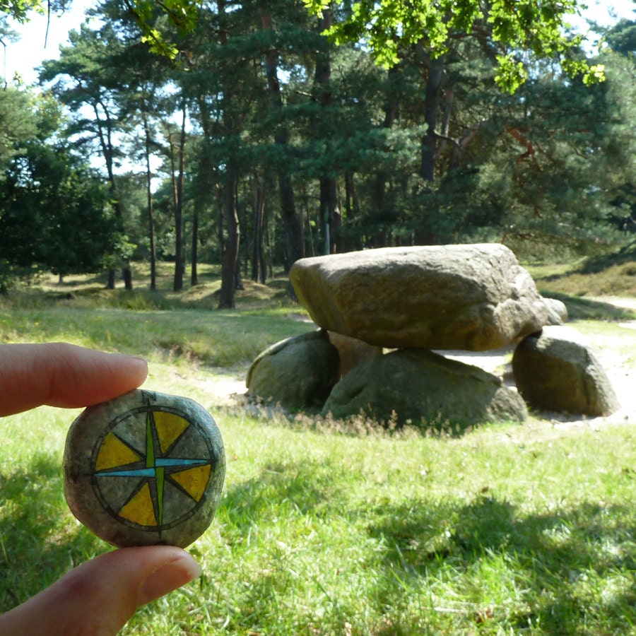 Travel Stone // Compass Stone // Gift for Travelers // - Etsy UK