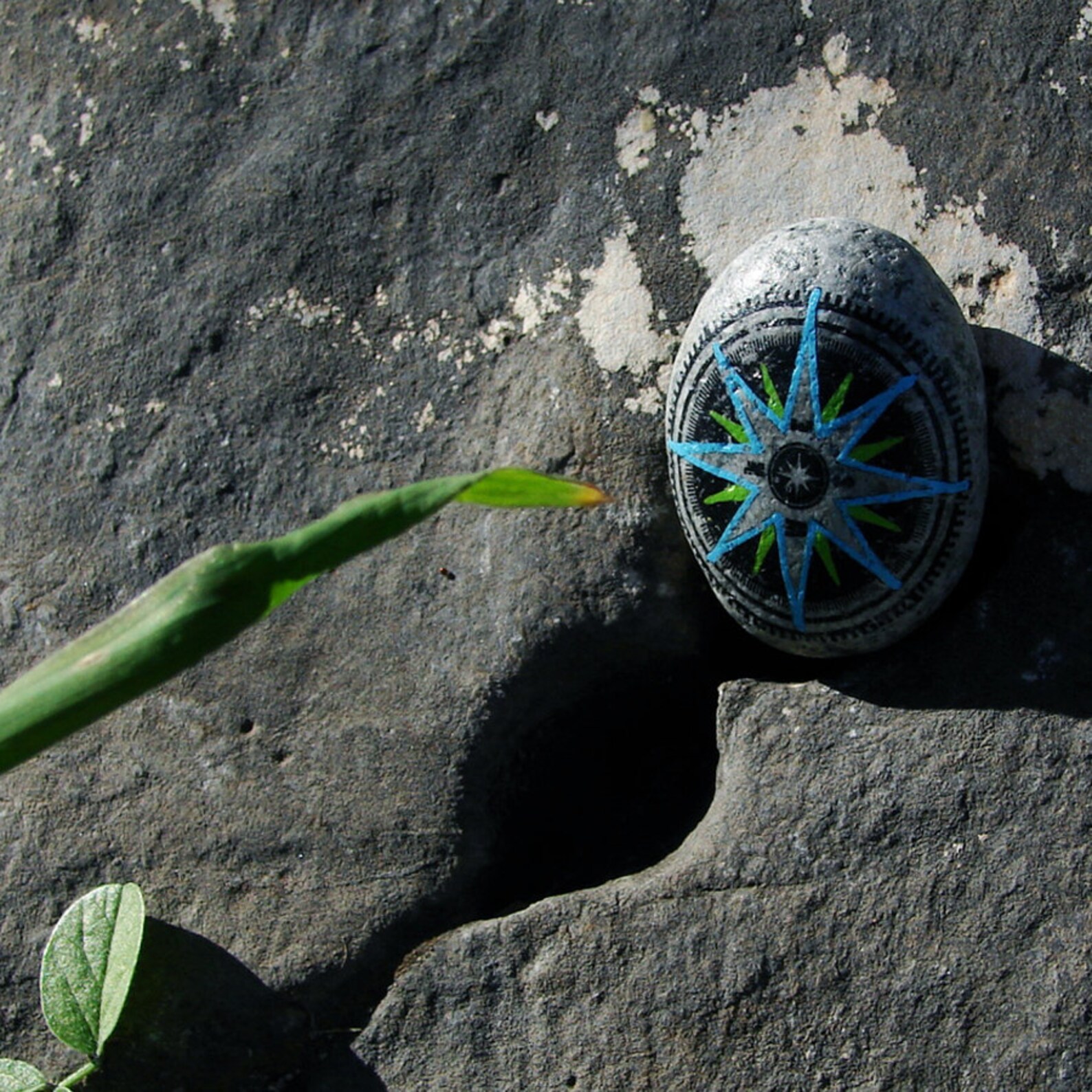 Travel Stone // Compass // Gift for Travelers // Compass Rock - Etsy UK