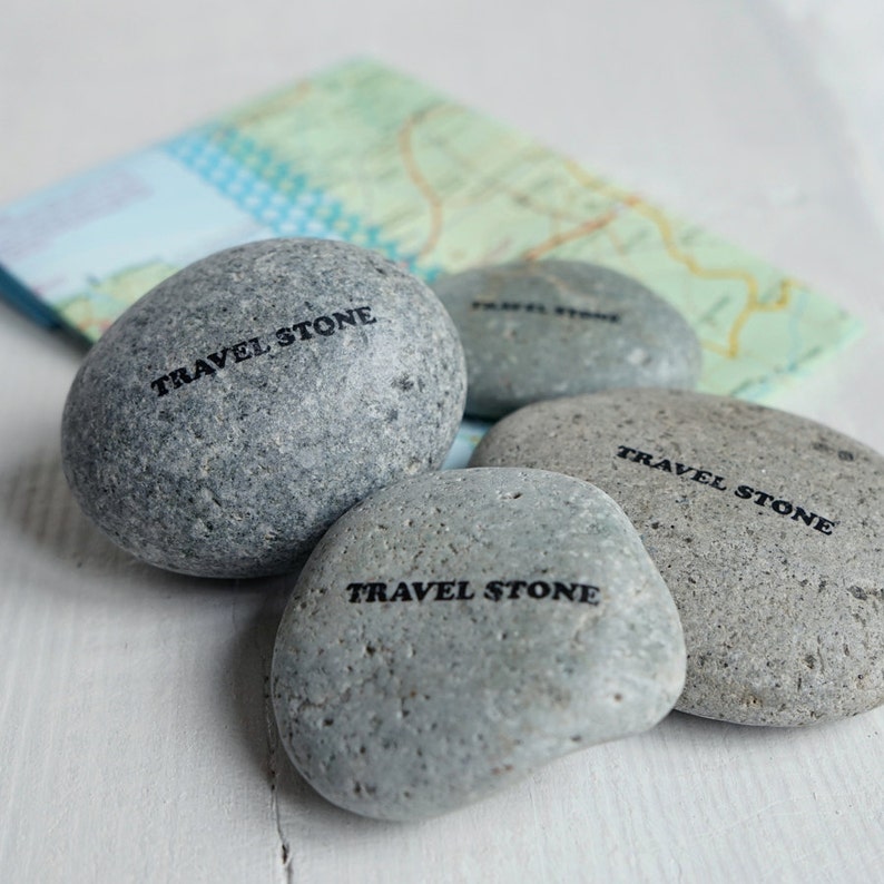 Travel Stone // Gift for Travelers // Painted Stone // - Etsy UK
