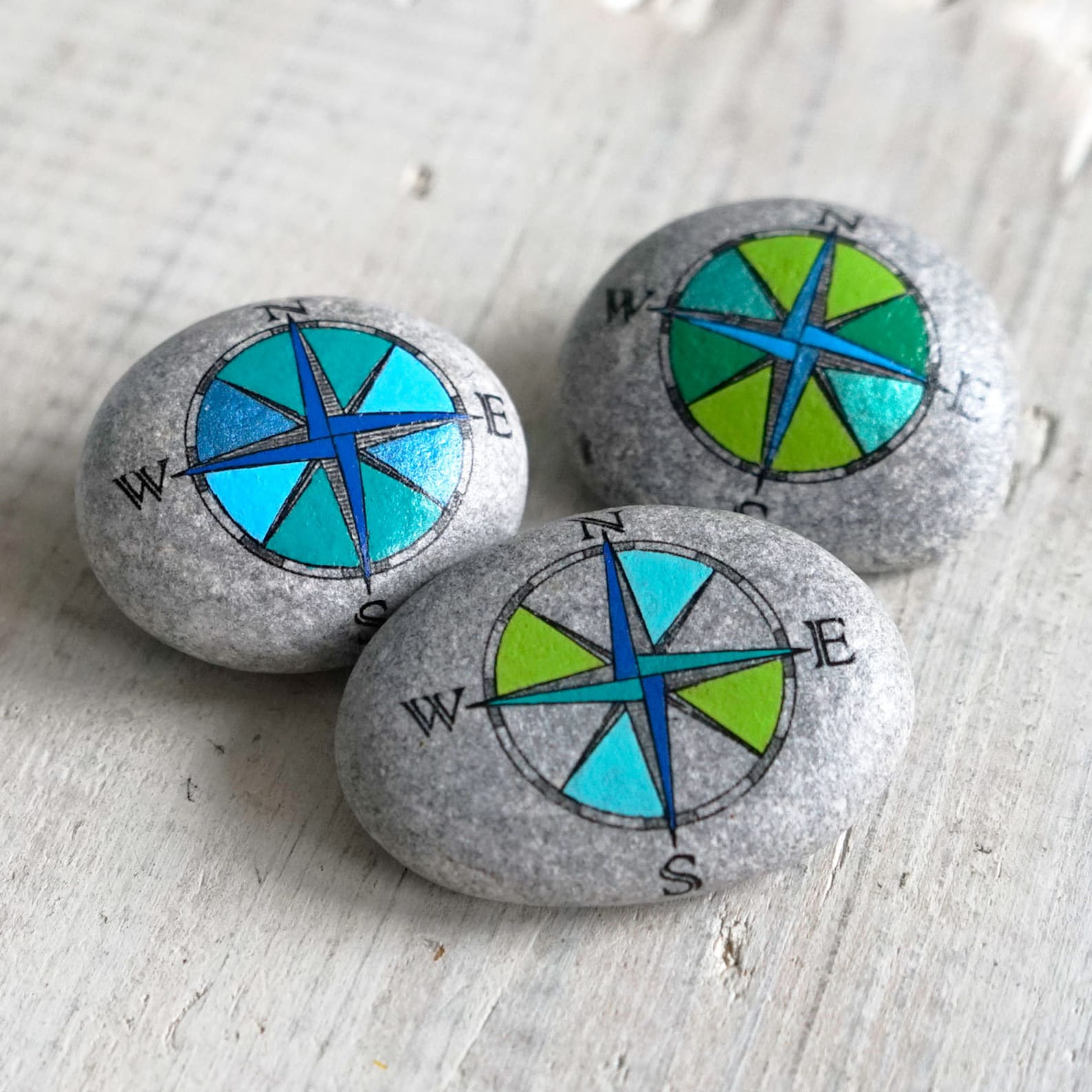 Travel Stone // Compass Stone // Gift for Travelers // - Etsy UK