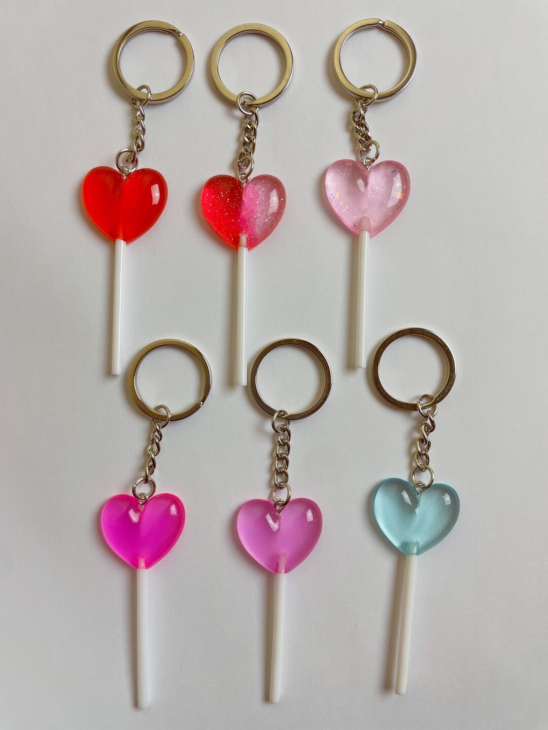 KEYCHAIN Heart Lollipop - Etsy