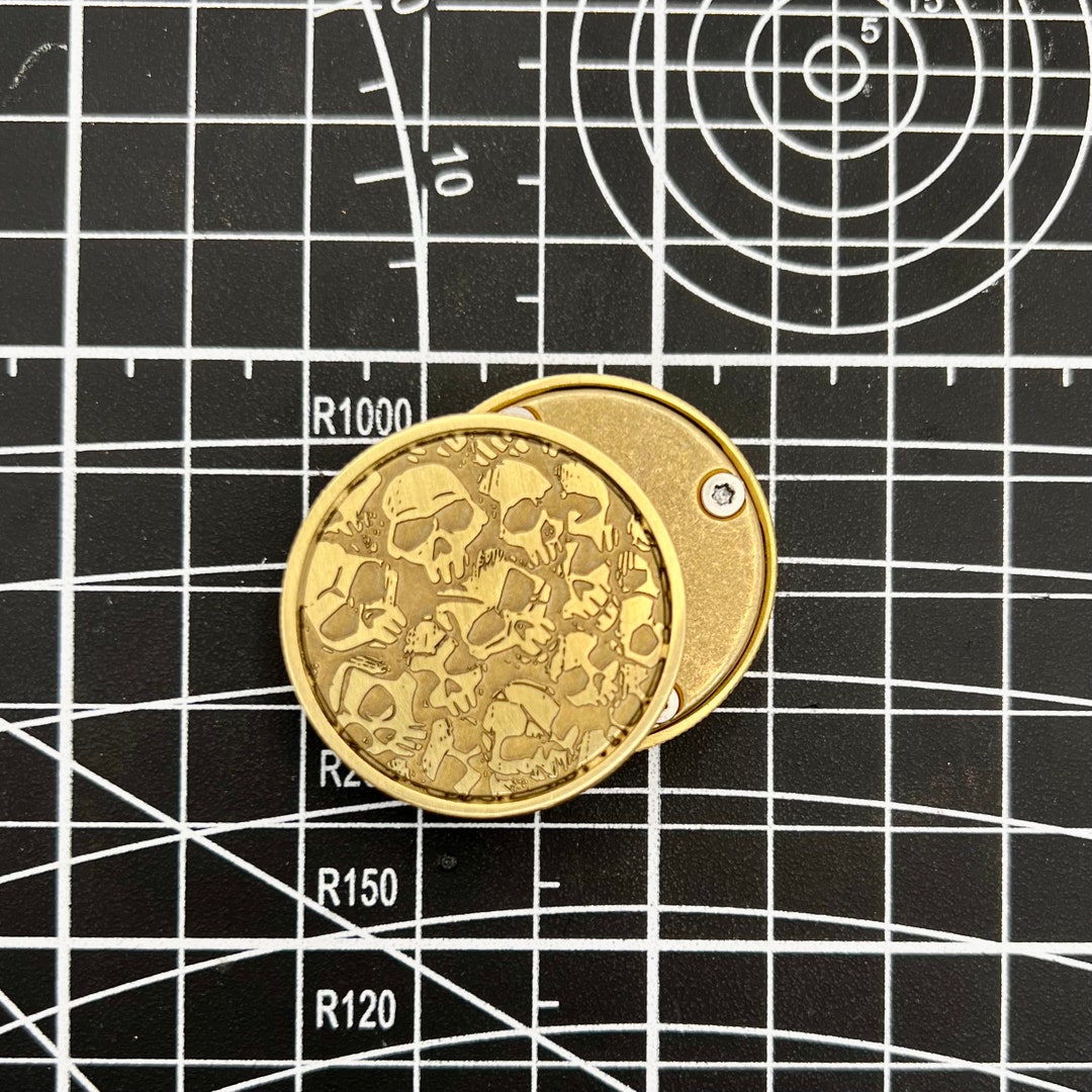 Coinfig Fidgetcoin - Magnetic Haptic Slider Coin - Brass - Etsy