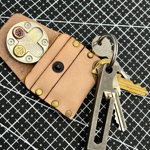 Leather Coin Pouch Leather Keychain Coin Holder Coin Organiser - Etsy