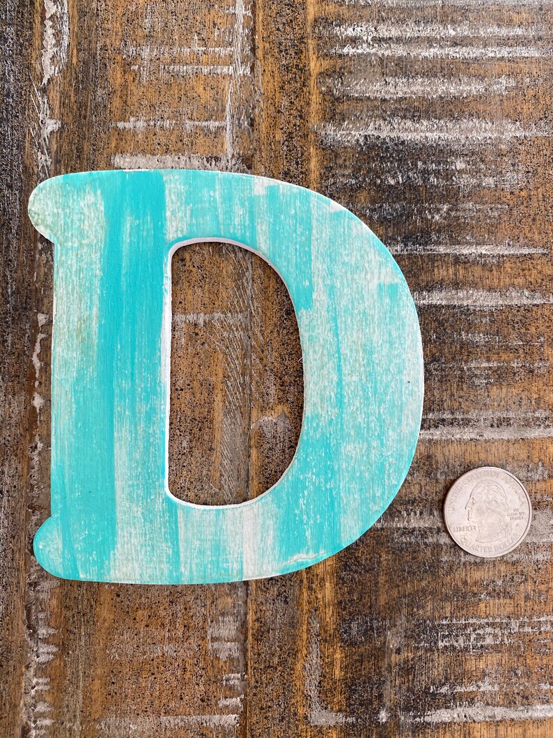 Rustic Beach Tropical Letter 'D' Monogram Seaside - Etsy