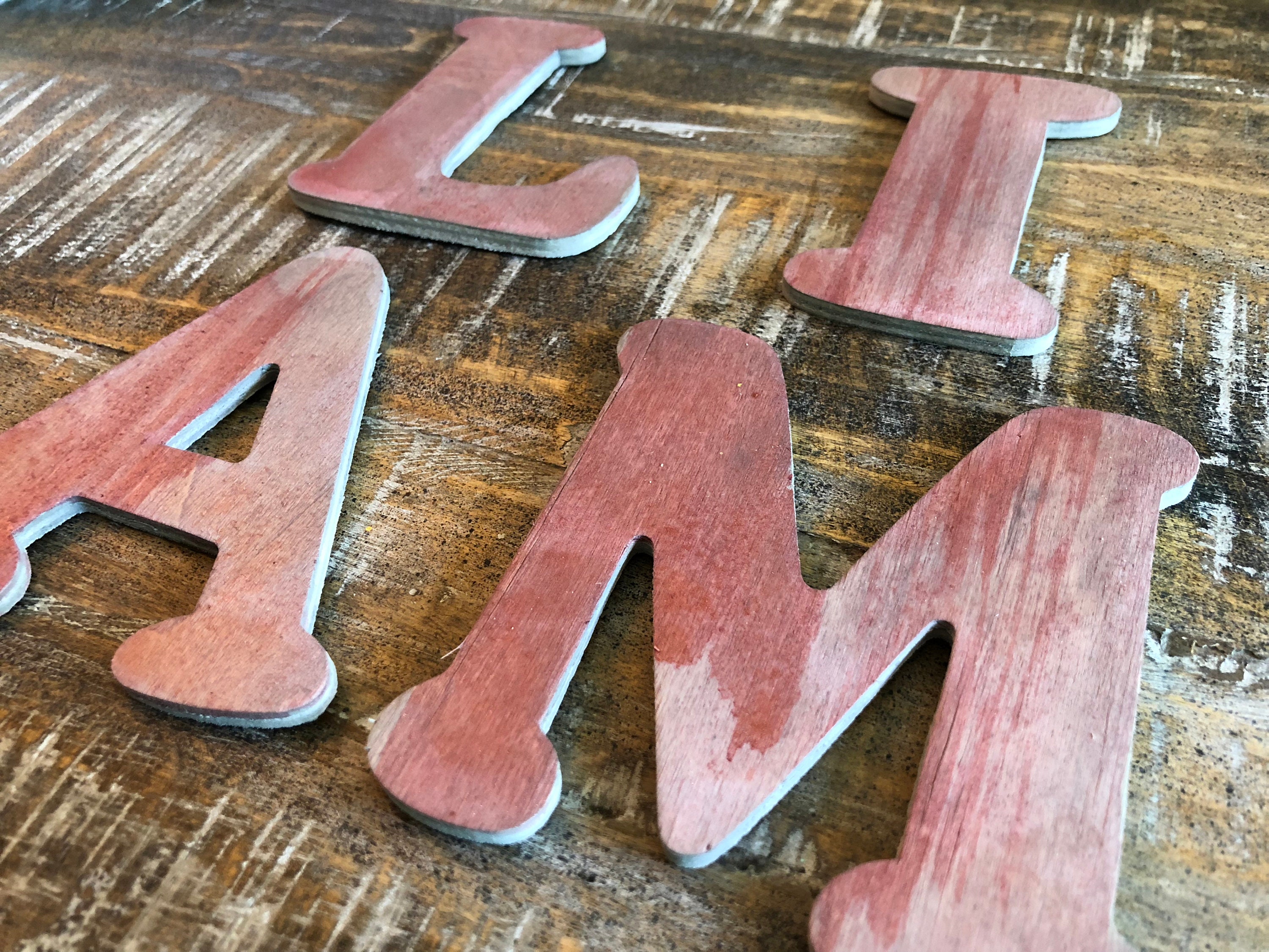 Rustic Lettering 'LIAM' Monogram / Name set Rustic - Etsy España