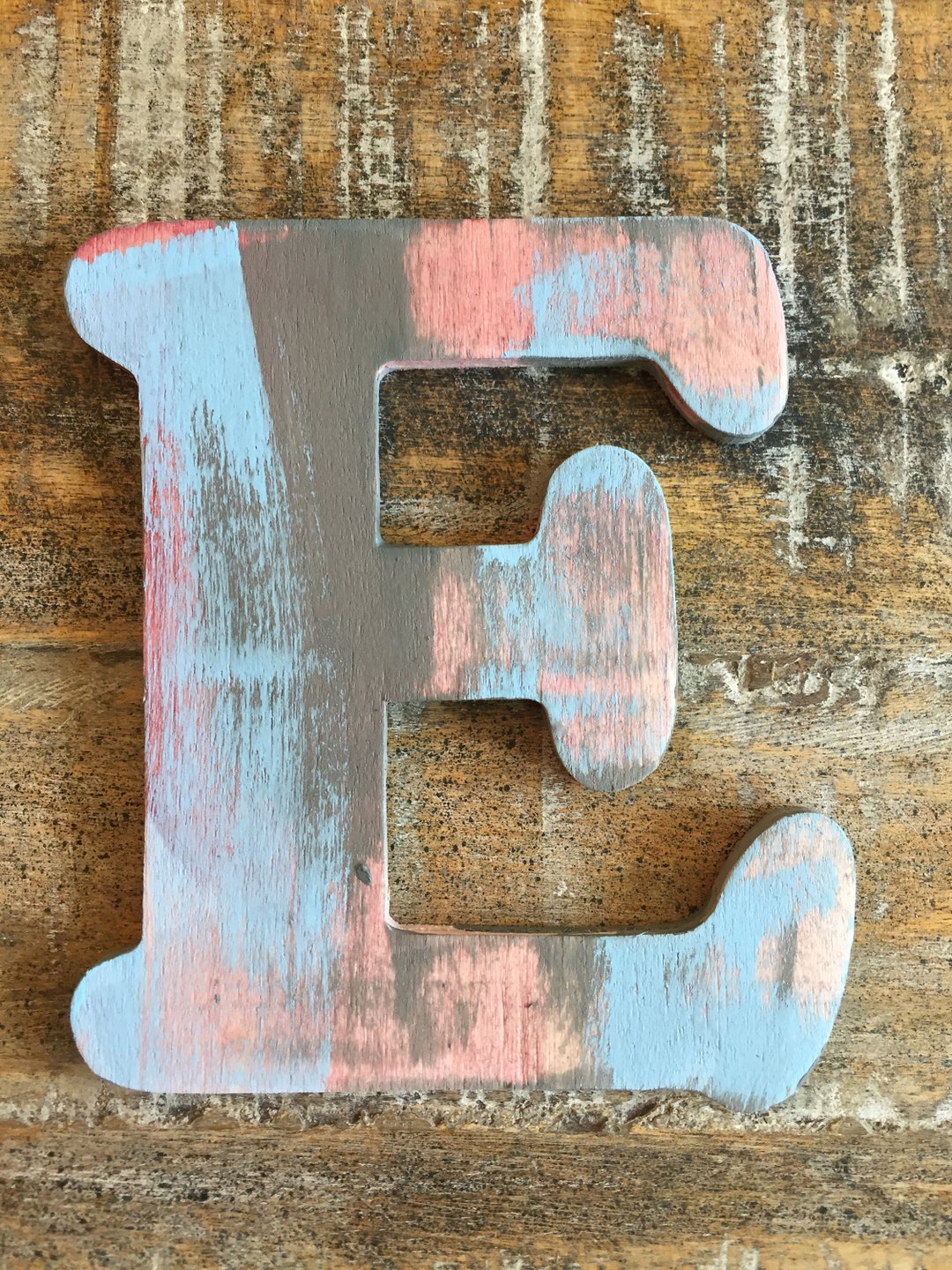 Rustic Letter 'E' Monogram, Ornament, Magnet, Rustic Home Decor ...