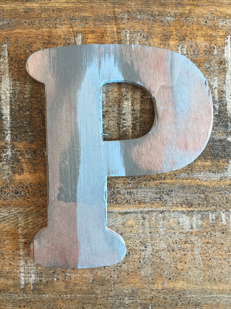 Rustic Letter 'P' Monogram Ornament Magnet Rustic | Etsy