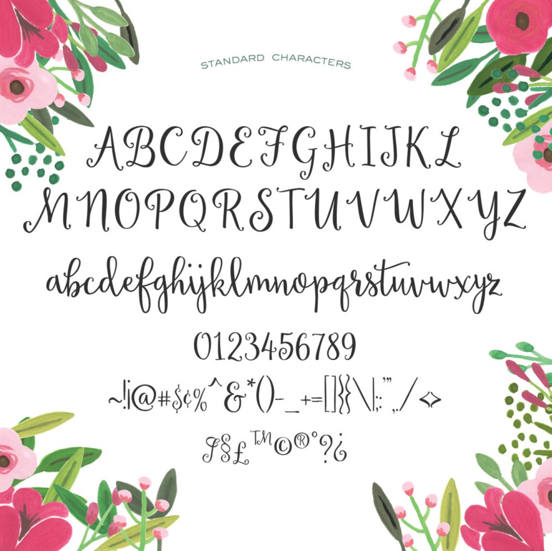 Sweet Peony Hand-lettered Font Download - Etsy