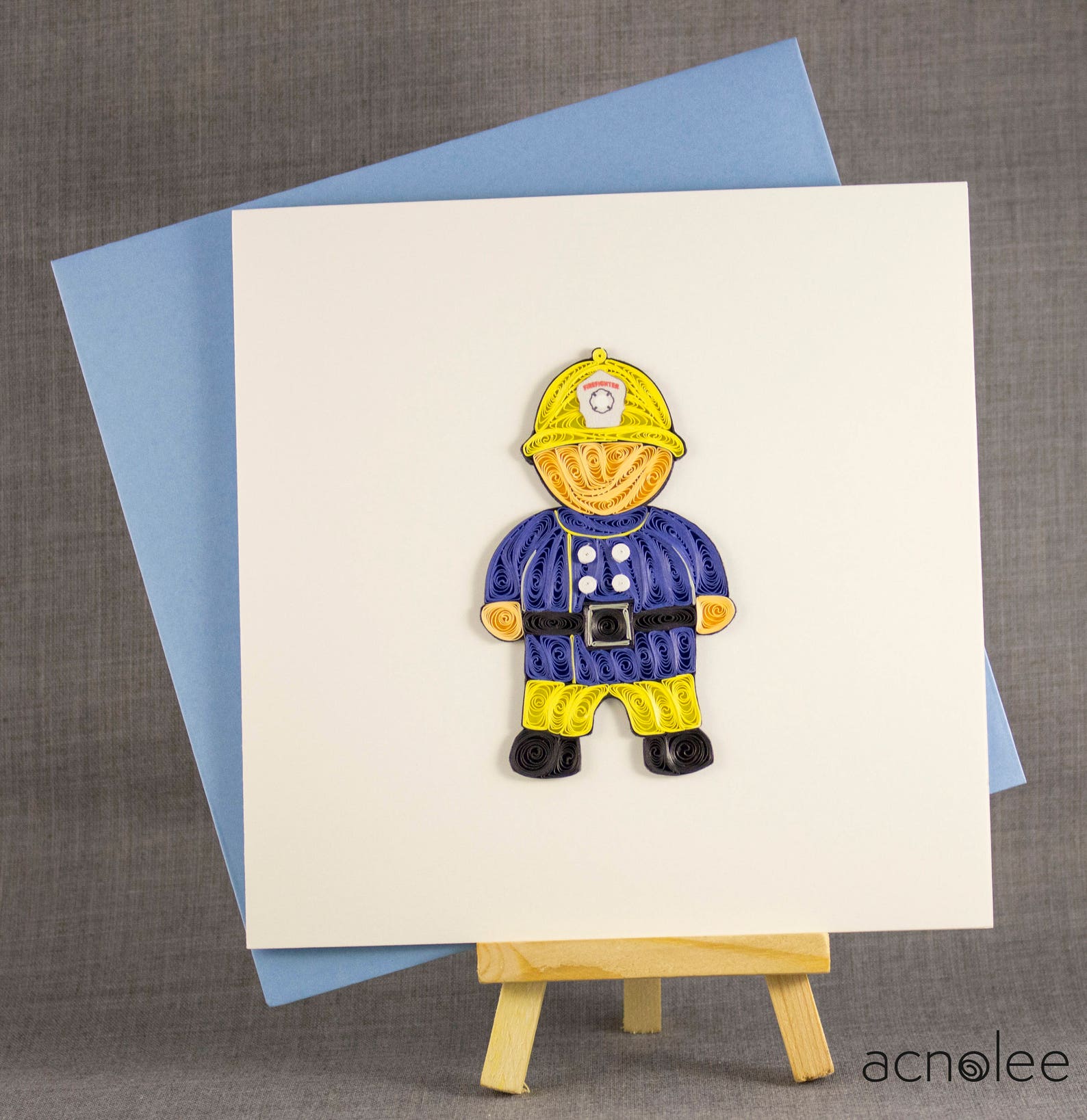 3D Handmade Card Quilling Card Quilled Fireman London Card Paper ...