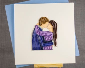 3D Handmade Card Quilling Card Quilled Lips Love Card Paper - Etsy