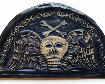 Gravestone Impression Inspired Clay Decor by GreySquirrelStudio