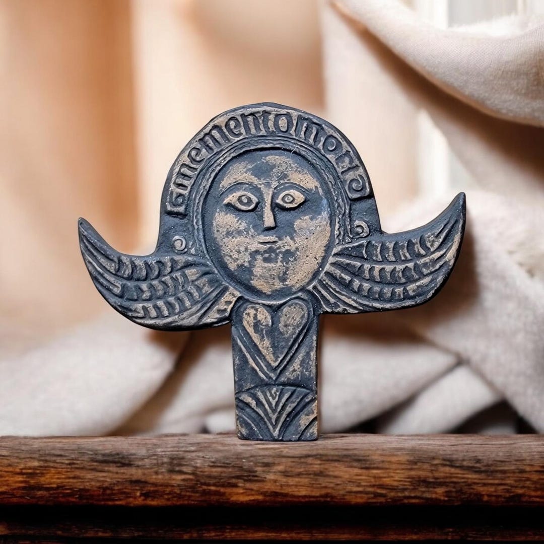Winged Angel, Soul Effigy Reproduction - 1800's Historical Gravestone ...