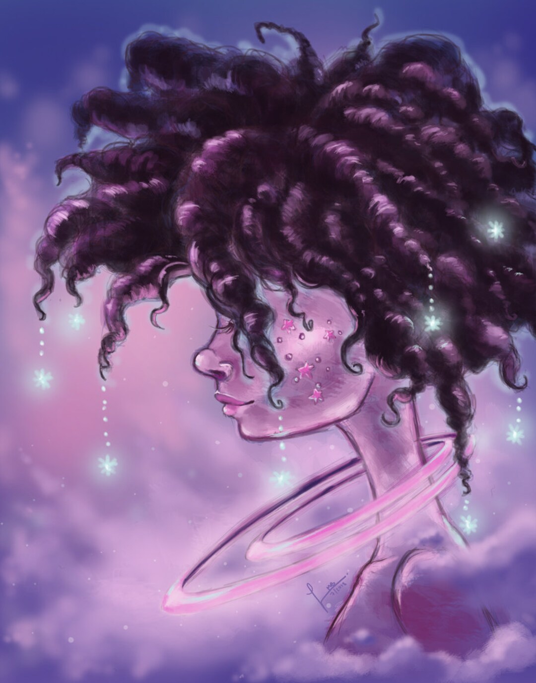 Afro Stars Wall Art in 8x10 or 11x14 - Etsy