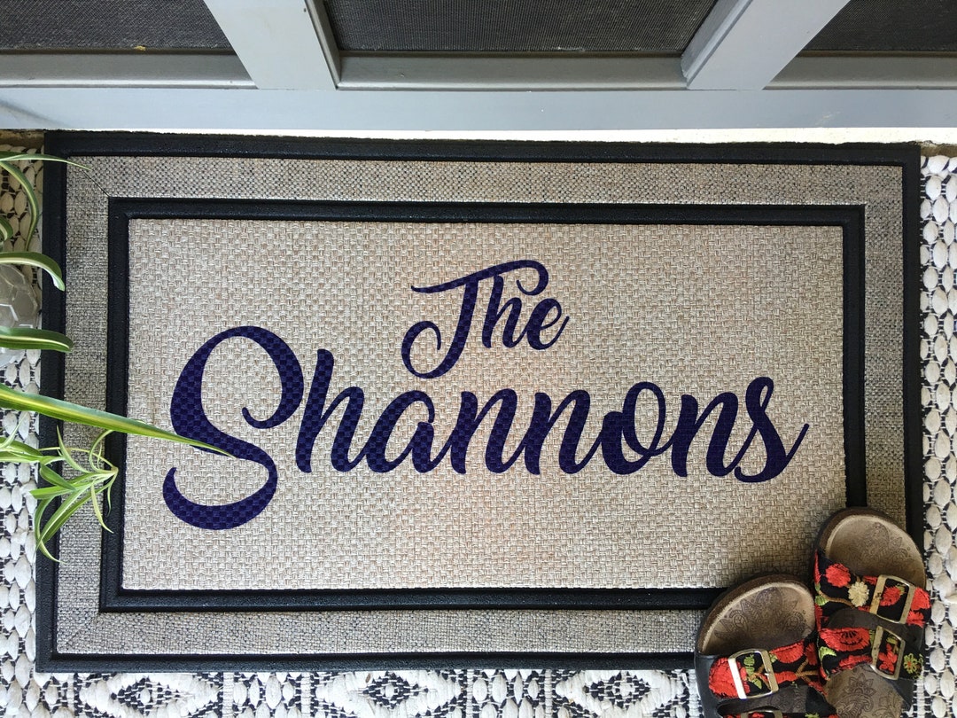 Custom Family Name Welcome Doormat Personalized Surname Door Mat 18 X ...