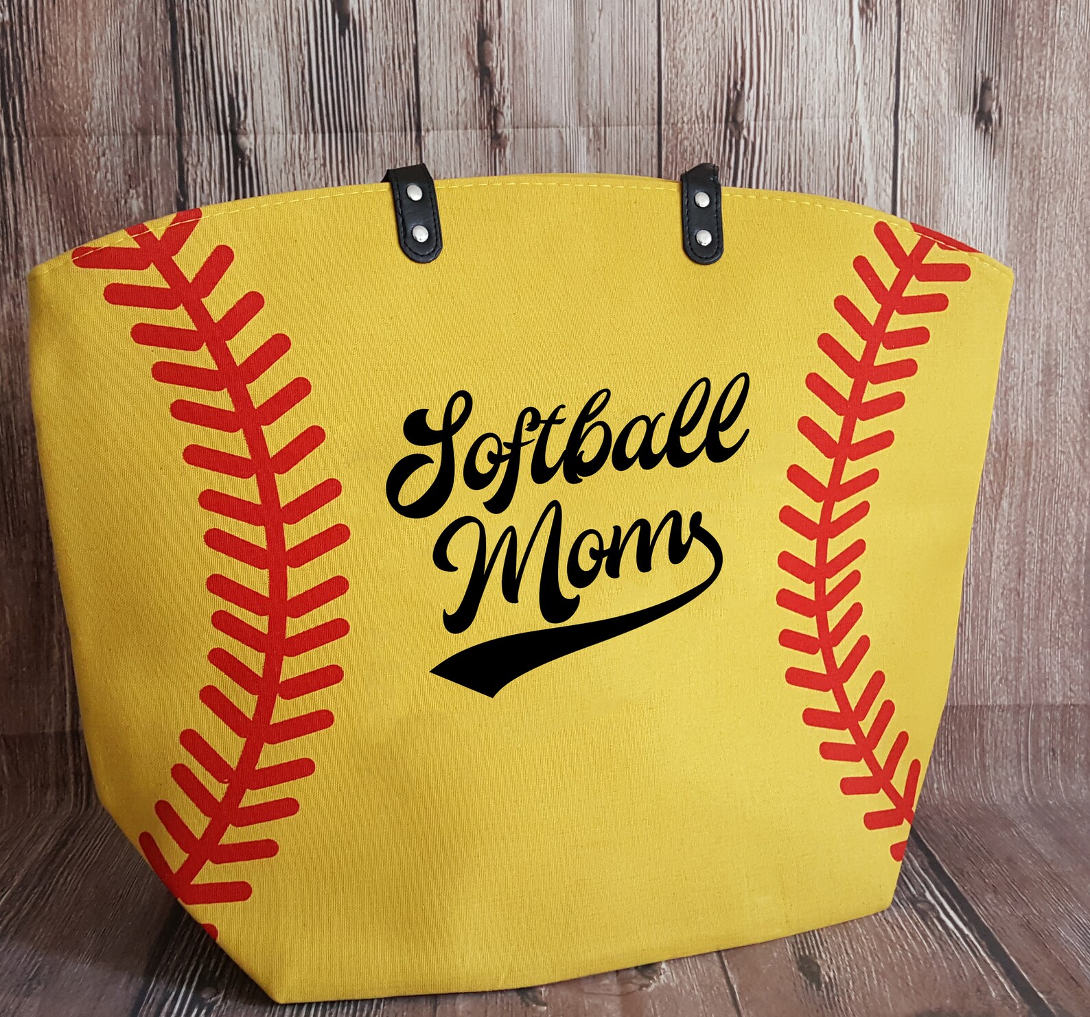 Personalized Softball Mom Tote Bags Yellow Softball Bag Tote - Etsy