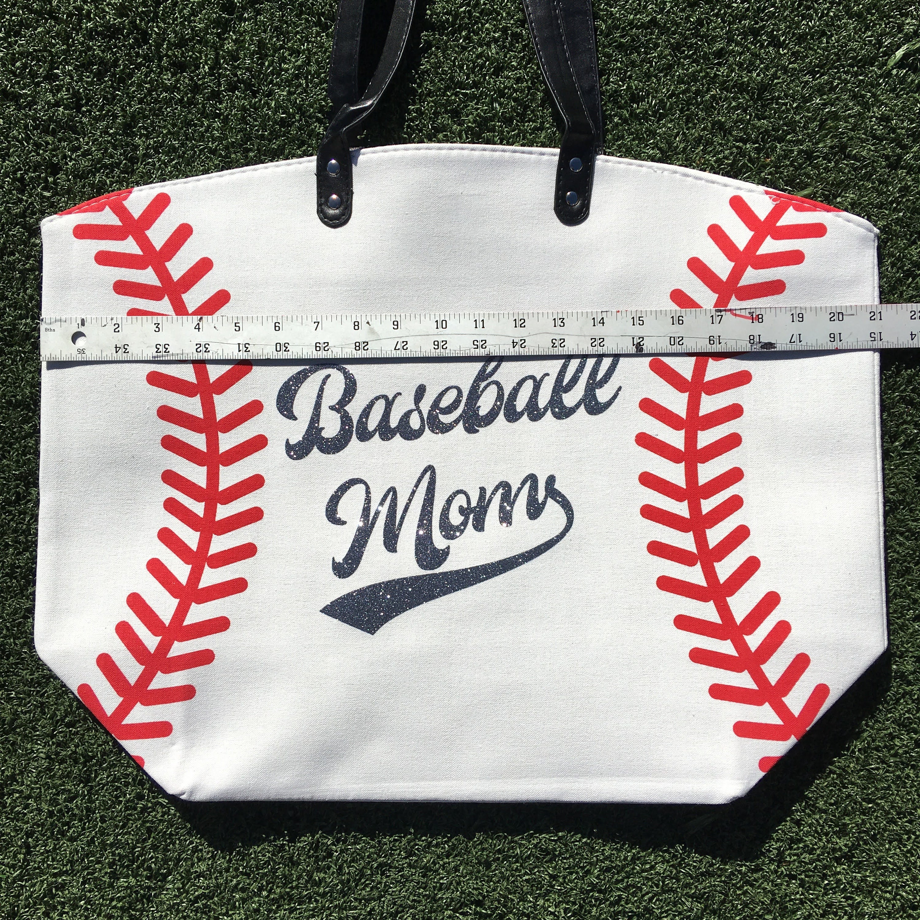 Monogram Baseball Mom Tote Bags White Baseball Bag Mother's Day Gift ...