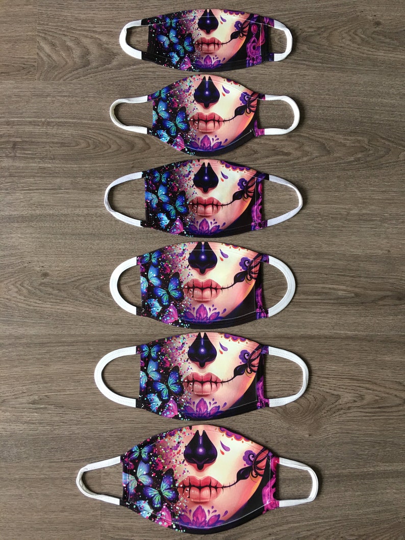 Skull Mask Black White Pen Sketch Skull Face Cover Face Mask - Etsy