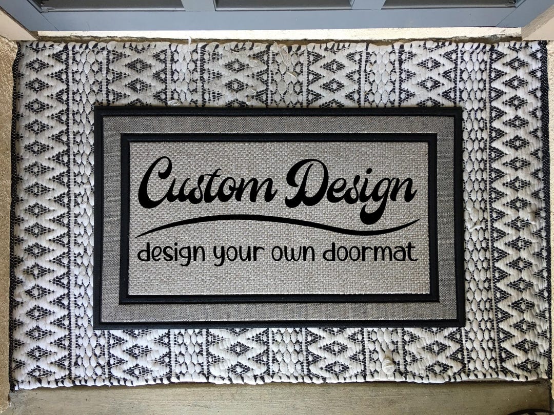 Custom Design Welcome Mat: Personalized Family Name Indoor/outdoor Rug ...