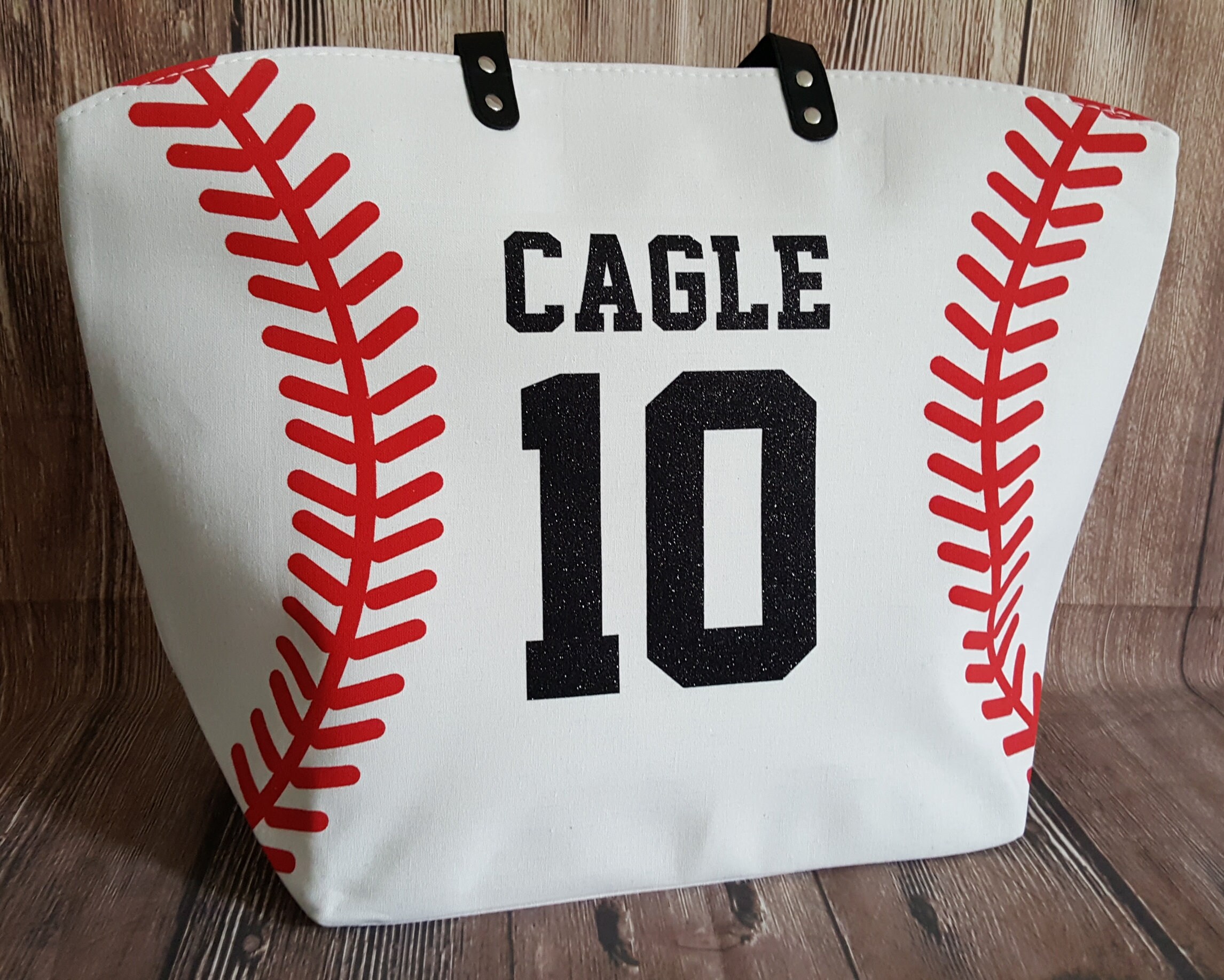 Baseball Mom Tote Bags White Baseball Bag Eat Sleep Baseball | Etsy