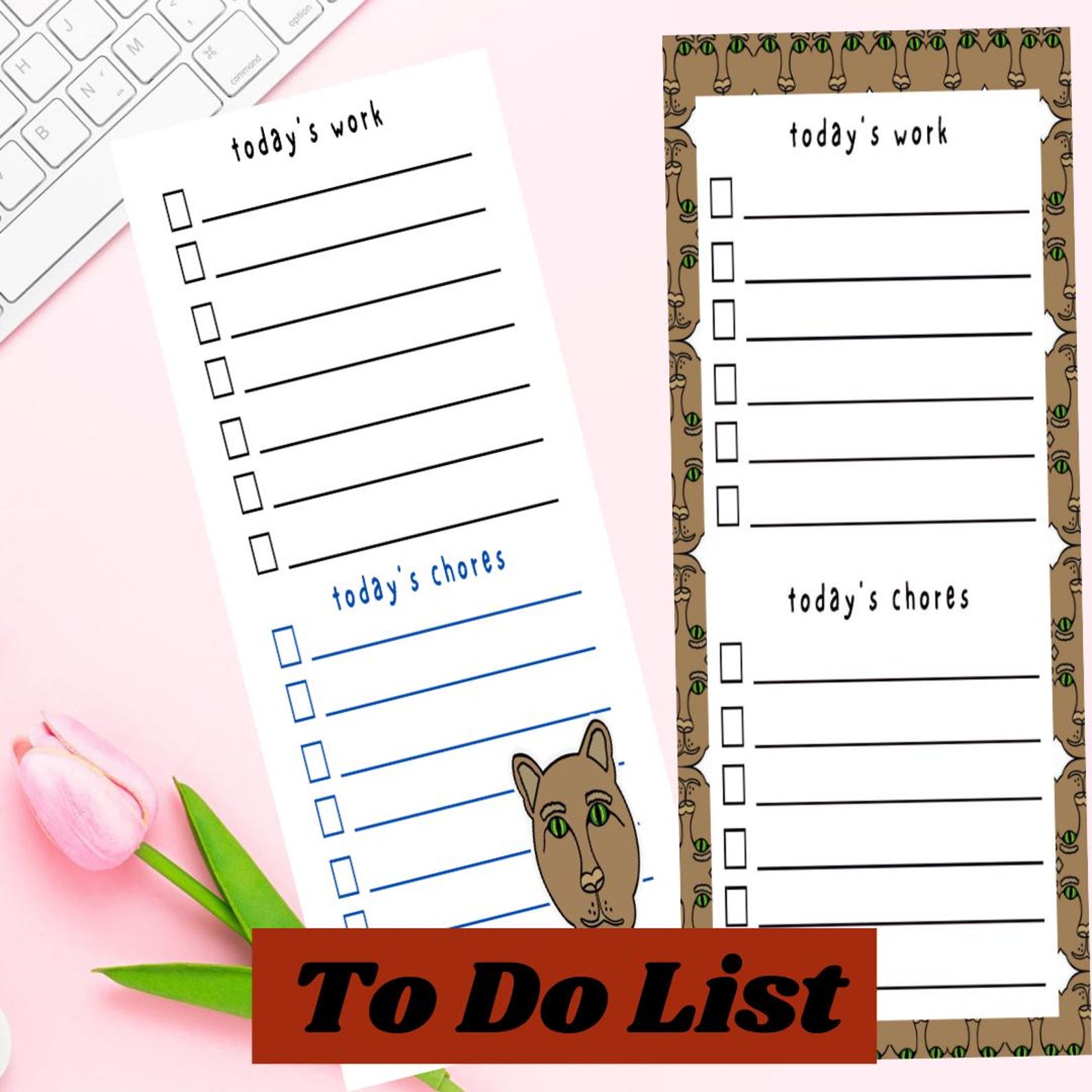 Animal Cartoon Cougar Themed Printable Stationery Set| Notepad| Daily ...