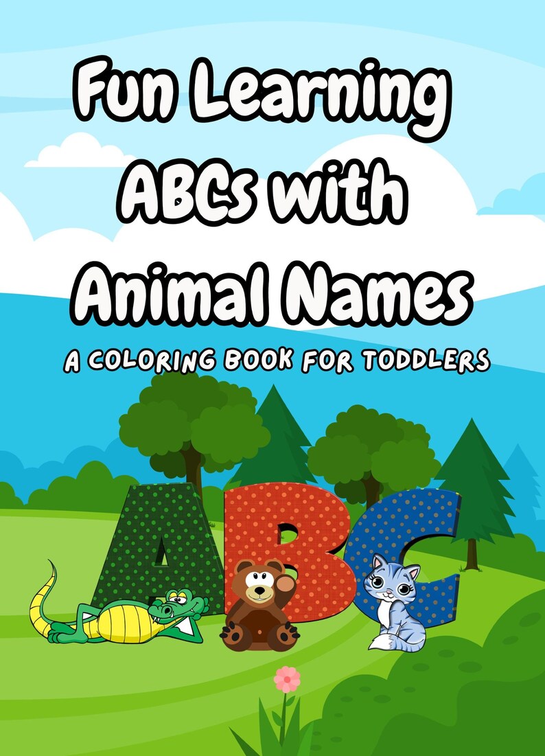 Animal Alphabet Coloring Book for Toddlers: Fun ABC Learning (digital ...