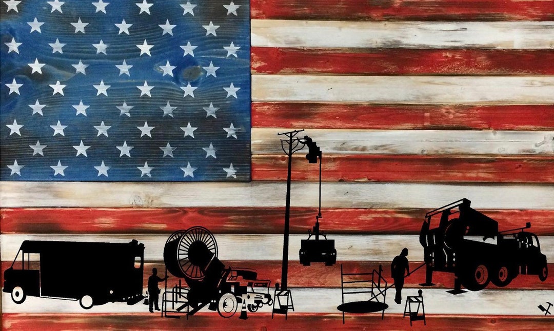 Underground Sign American Flag 24”x12” - Etsy